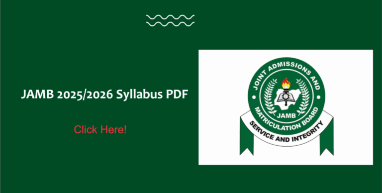 JAMB Syllabus 2026/2027 PDF Download - jambexam